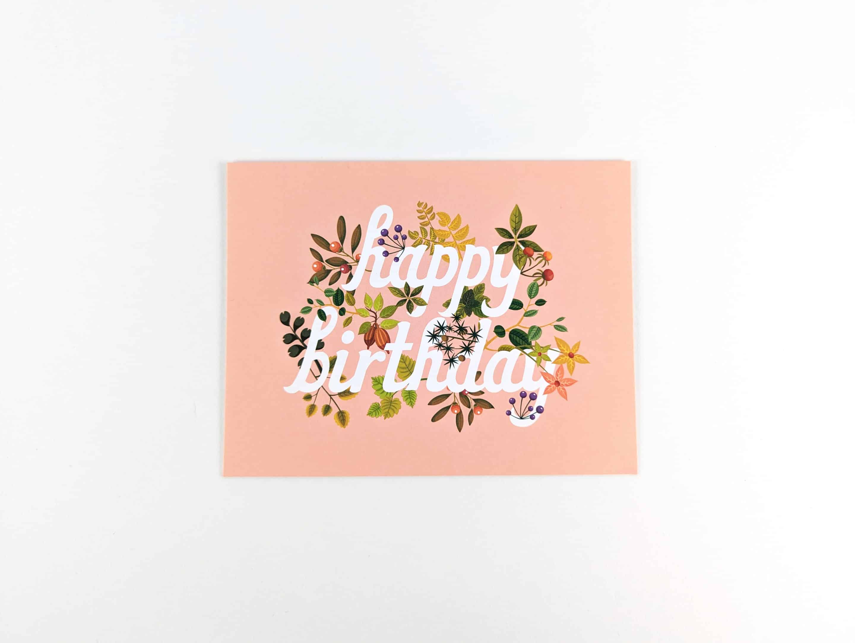 Botanical Birthday Card in Pink - Clap Clap - Young W