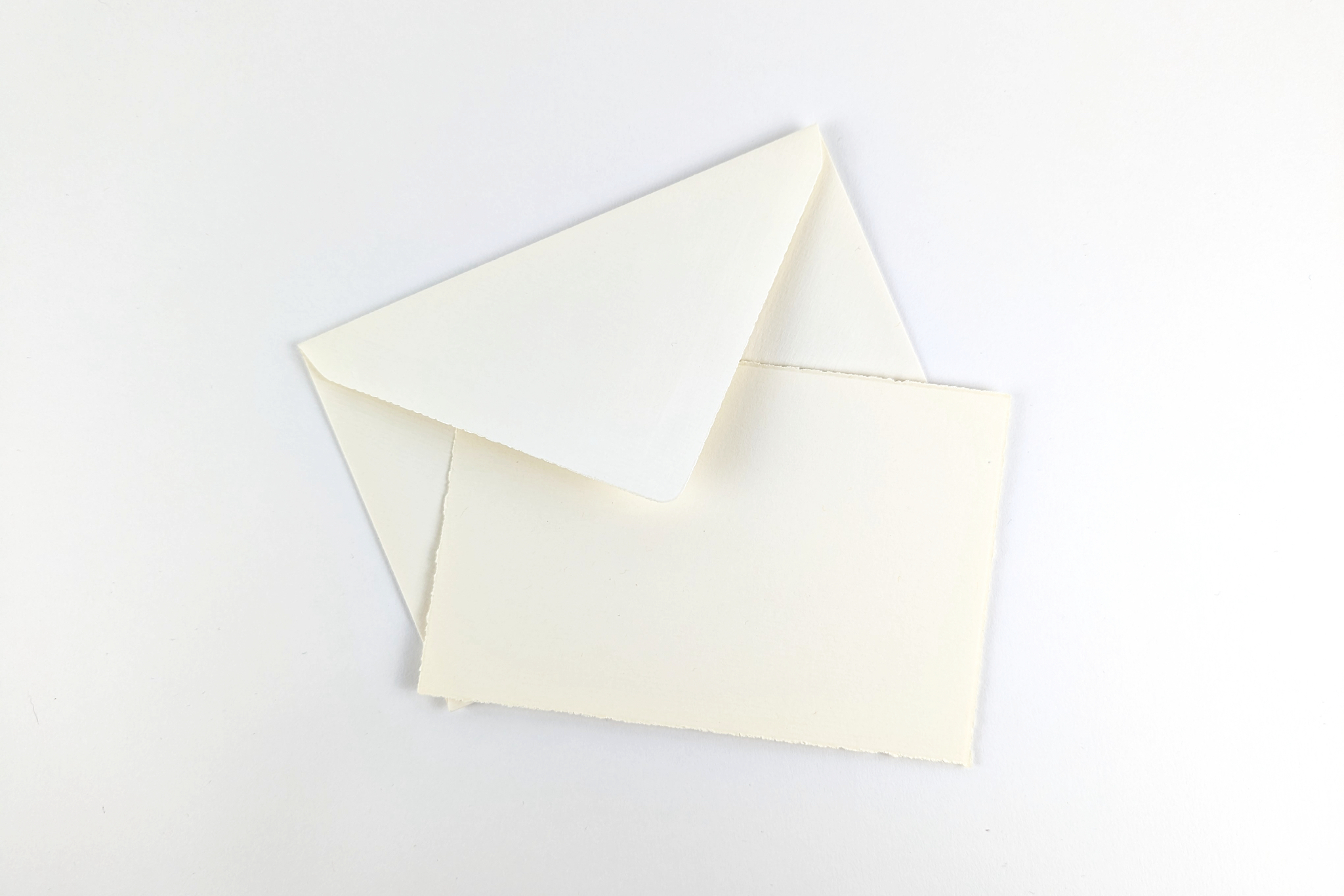 Cream Deckled Edge Medium Note Cards - Original Crown Mill - Young W