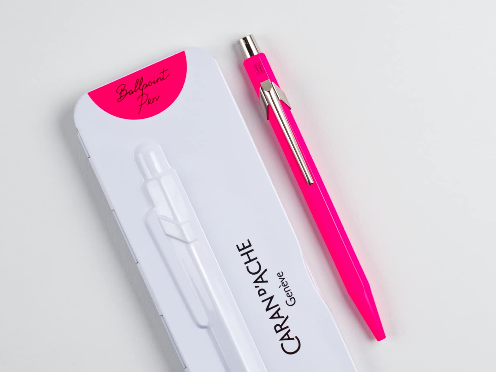 849 POPLINE Fluorescent Pink Ballpoint Pen - Caran d'Ache - Young W