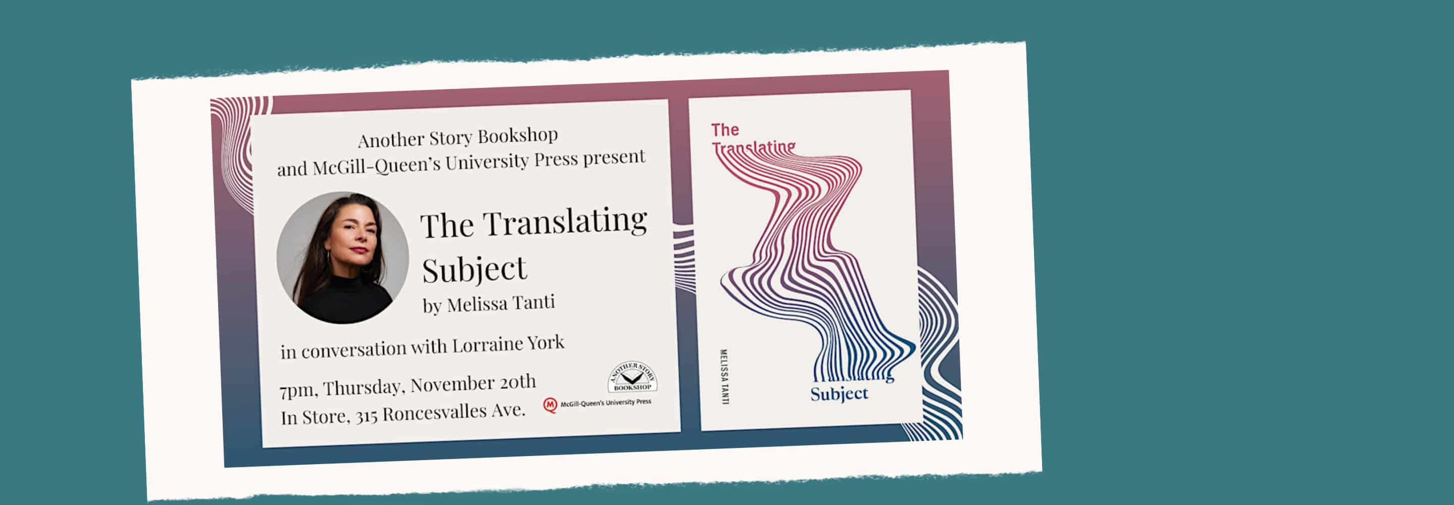 Book Launch: The Translating Subject - Young W